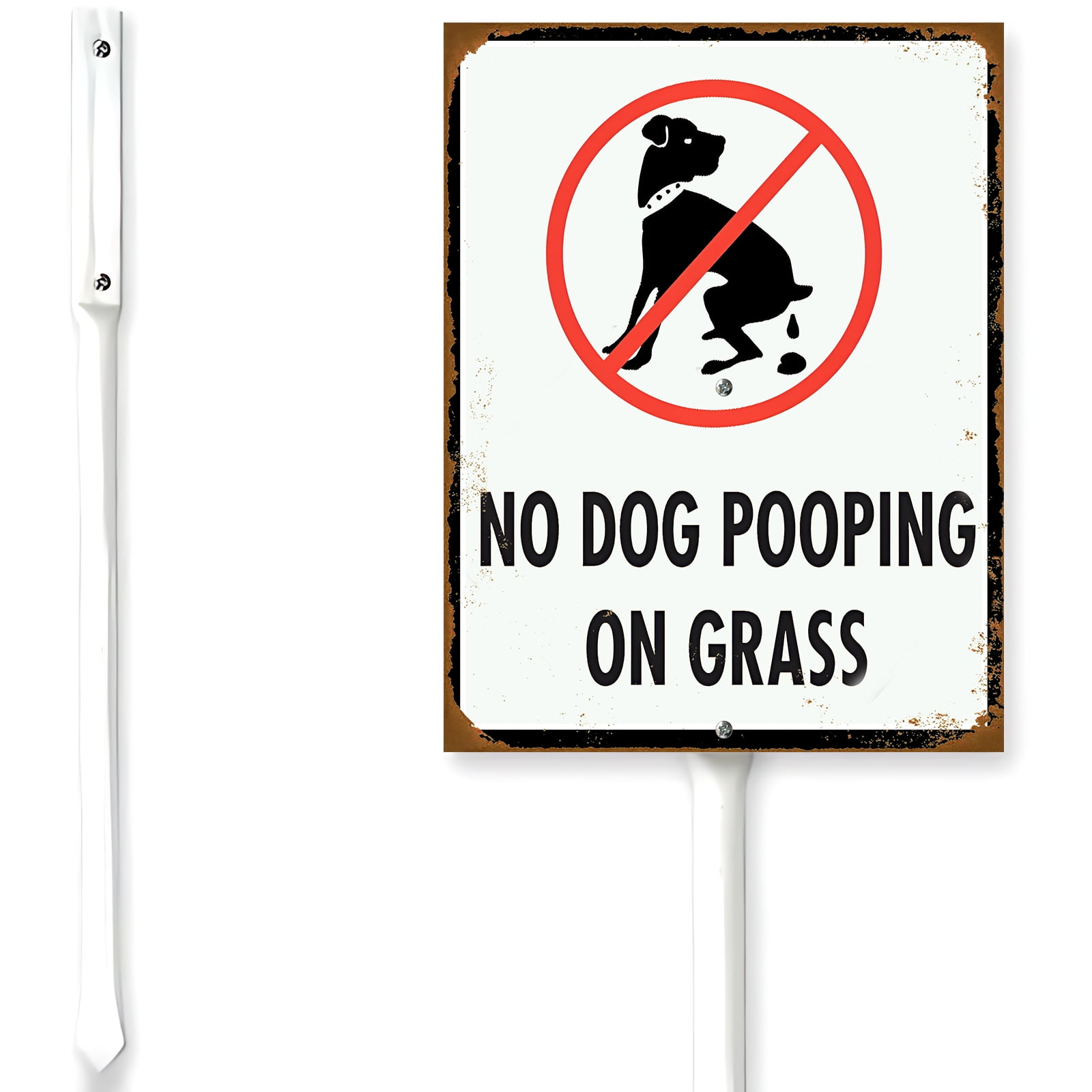 Kurmntregon No Poop No Pee Dog Signs For Yard With Stakes No Dog ...