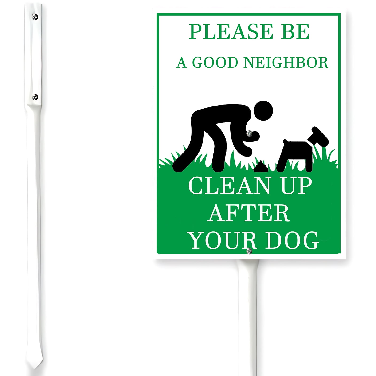 Kurmntregon No Poop Yard Sign Be a Good Neighbor Clean Up After Your ...