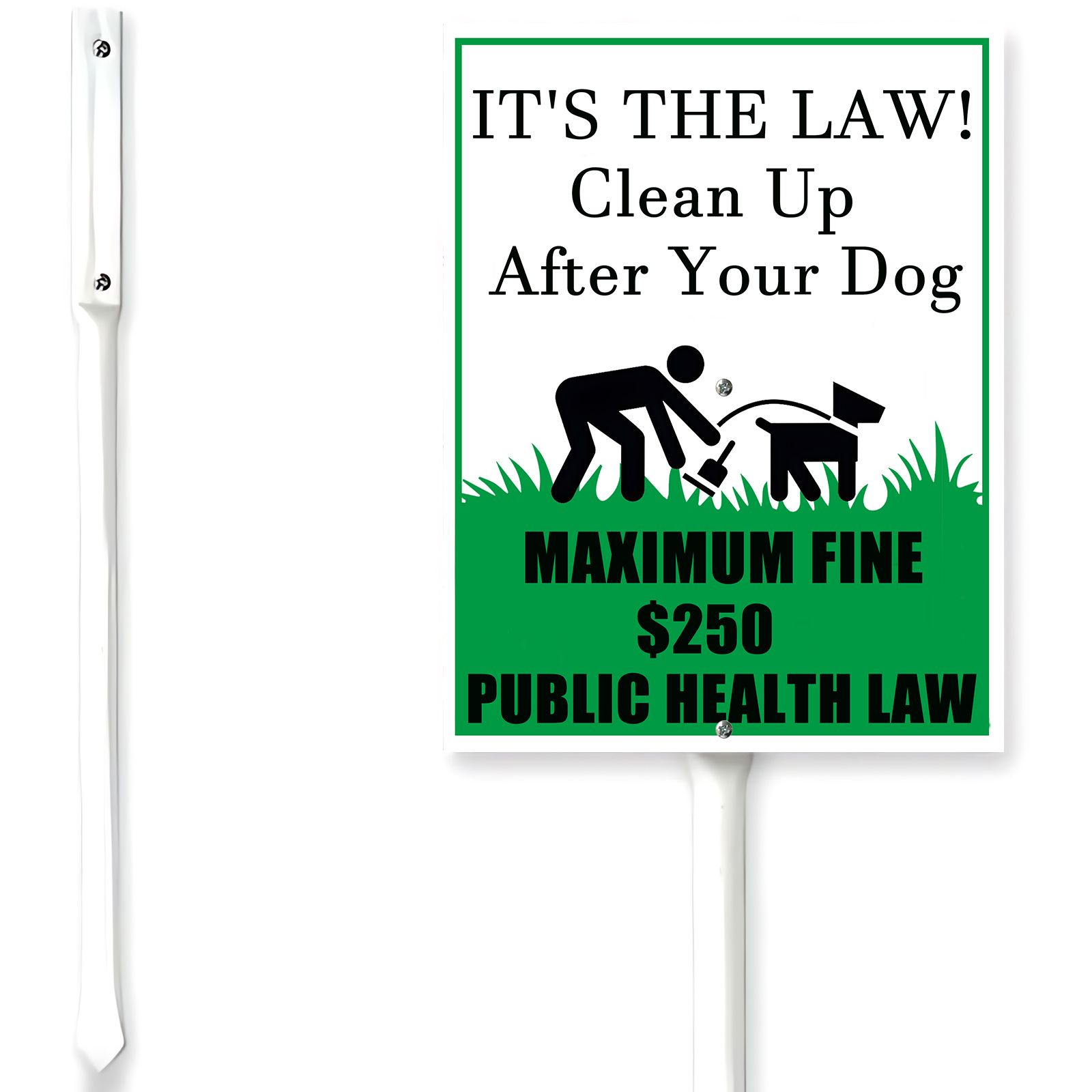 Kurmntregon No Poop Yard Sign It's The Law Clean Up After Your Dog ...