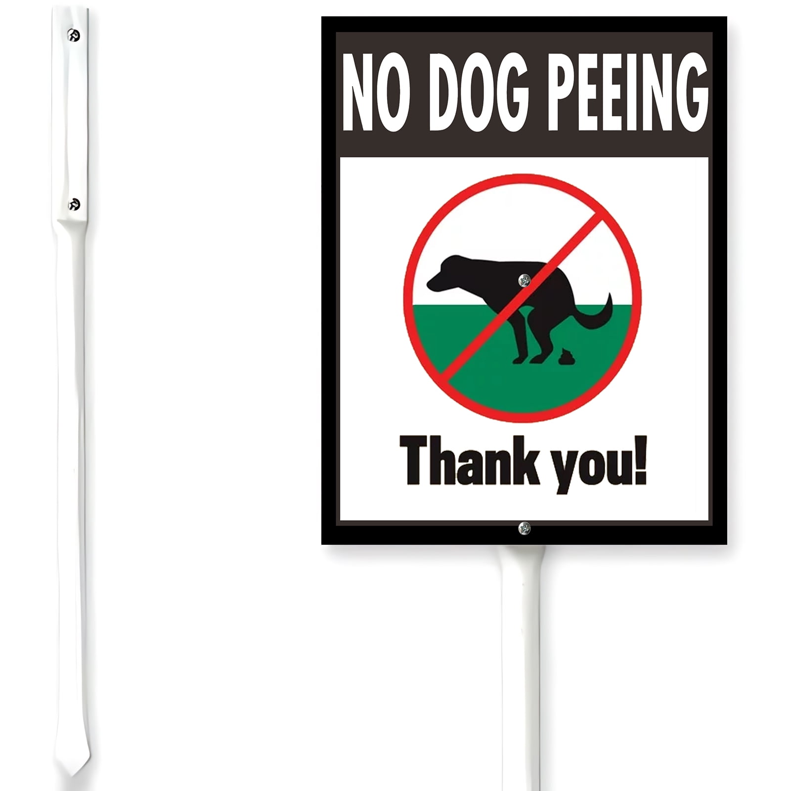 Kurmntregon No Pooping Dog Signs For Yard With Stakes No Dog Peeing ...
