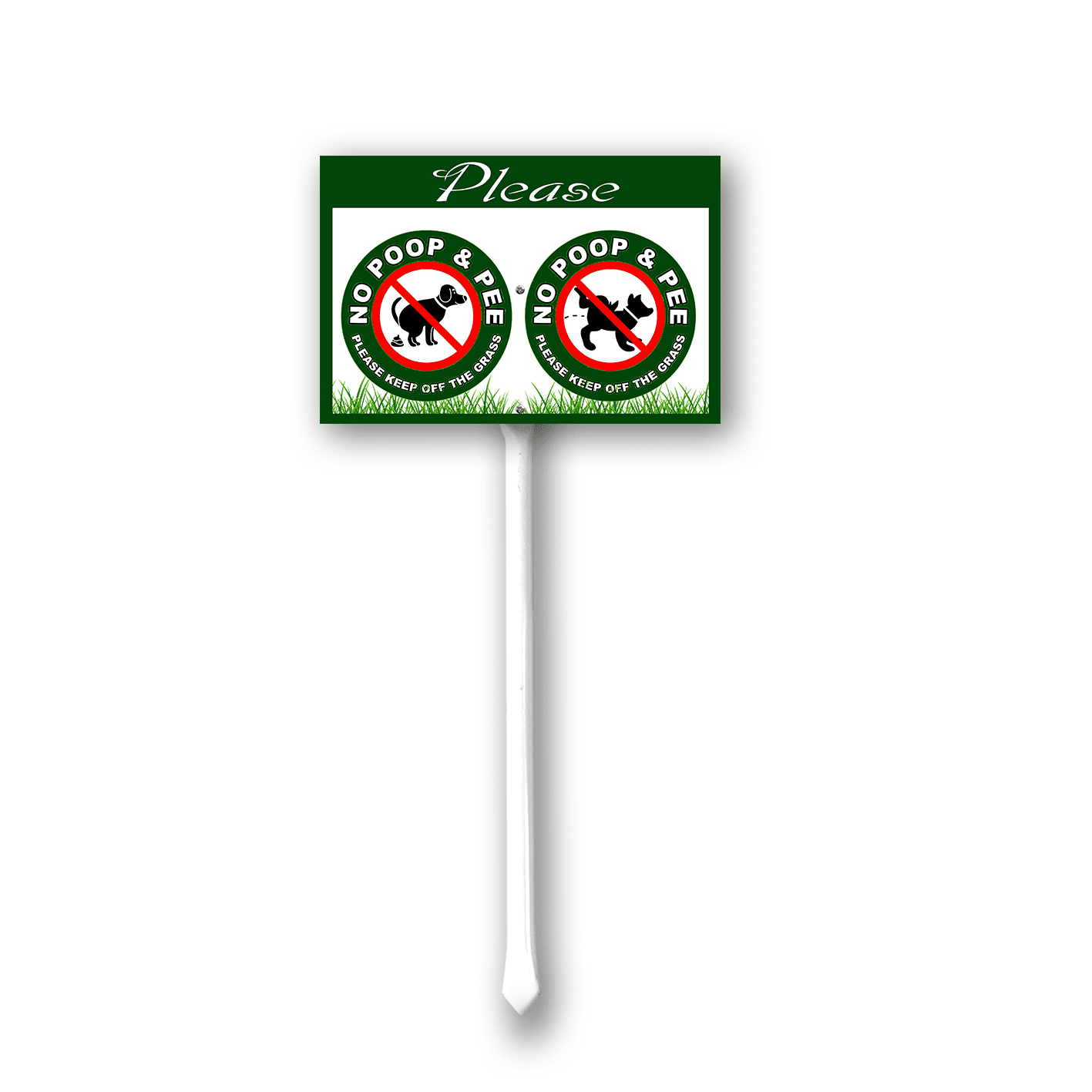 Kurmntregon No Poops & Pee No Dog Poop Signs For Yard With Stake No Dog ...