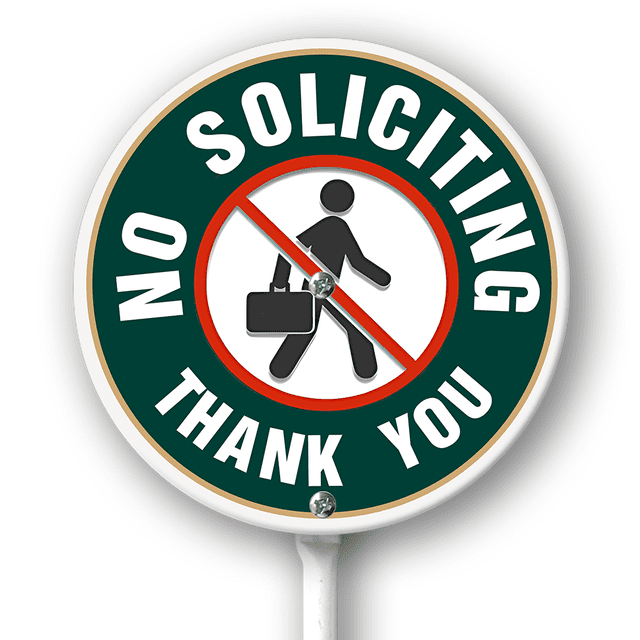 Kurmntregon No Soliciting Sign With Stake No Soliciting Yard Sign For ...