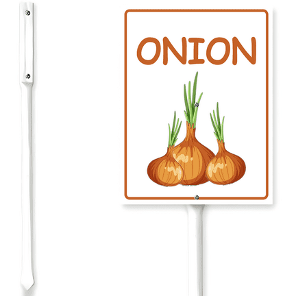 Kurmntregon Onion Sign With Stake Vegetable Garden Marker For Yard ...