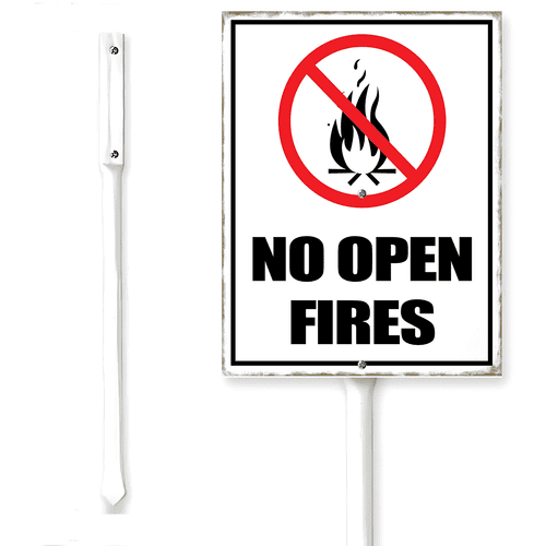 Kurmntregon No Open Fires Yard Sign With Stake No Fires Warning Street ...