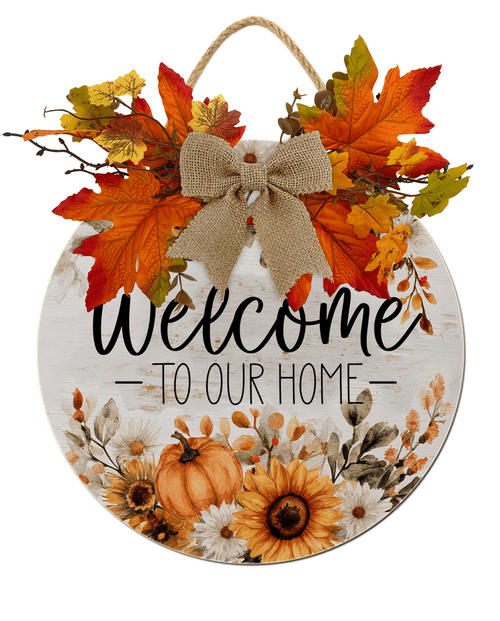 Kurmntregon Outdoor Fall Welcome Sign Thanksgiving Pumpkin Autumn ...