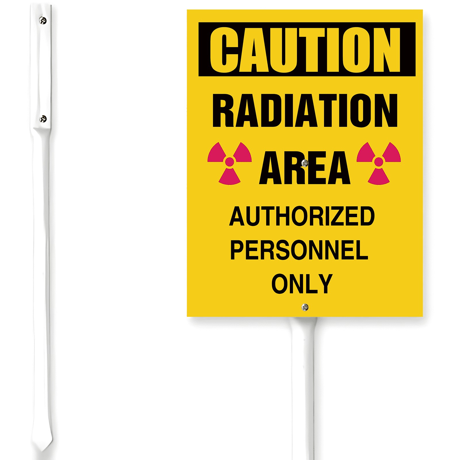 Kurmntregon Padiation Area Sign With Stake Security Caution Sign For ...