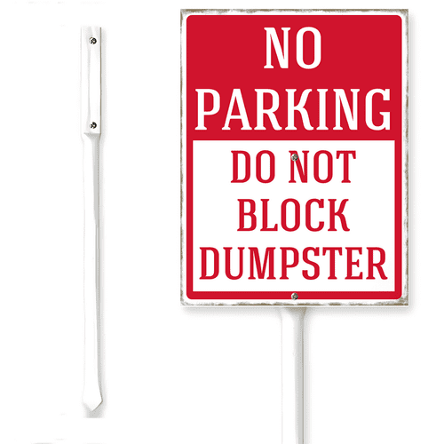 Kurmntregon No Parking Do Not Block Dumpster Yard Sign With Stake No ...