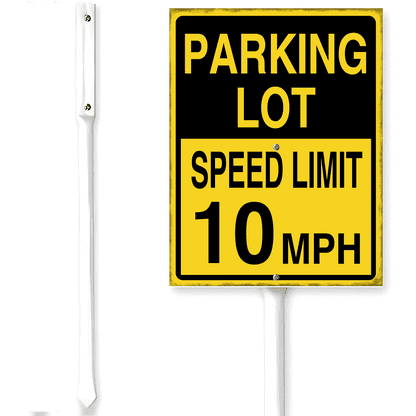 Kurmntregon Parking Lot Speed Limit 10 Mph Sign With Stake Slow Down ...