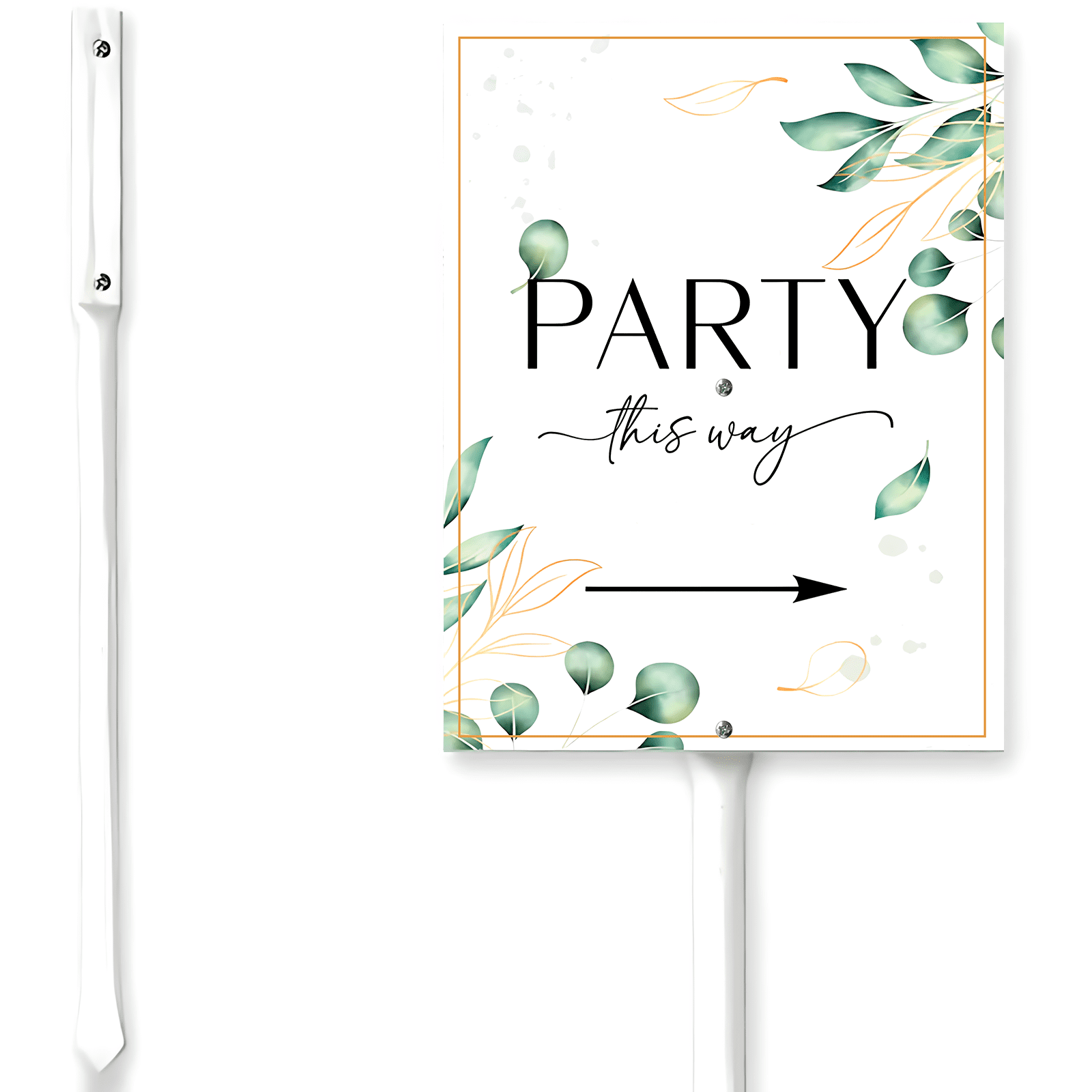 Kurmntregon Party This Way Sign With Stake Party Yard Sign Arrow ...