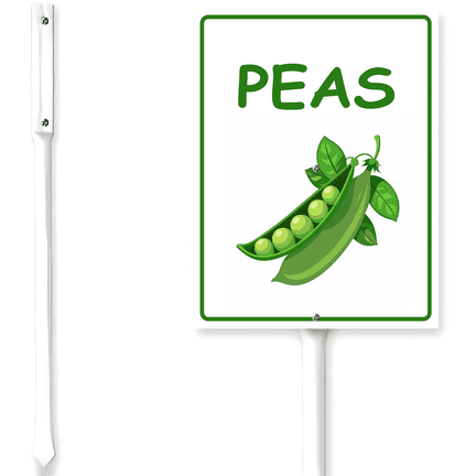 Kurmntregon Peas Sign With Stake Vegetable Garden Marker For Yard Fresh ...