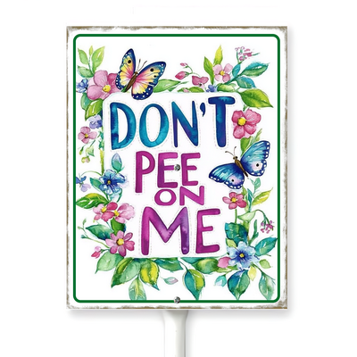 Kurmntregon Don't Pee On Me Garden Sign With Stake No Poop And Pee Zone ...