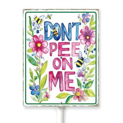 Kurmntregon Don't Pee On Me Garden Sign With Stake No Poop And Pee Zone ...
