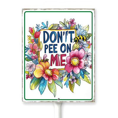 Kurmntregon Don't Pee On Me Garden Sign With Stake No Poop And Pee Zone ...