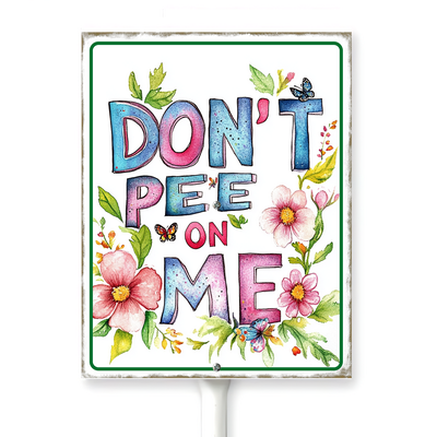 Kurmntregon Don't Pee On Me Garden Sign With Stake No Poop And Pee Zone ...