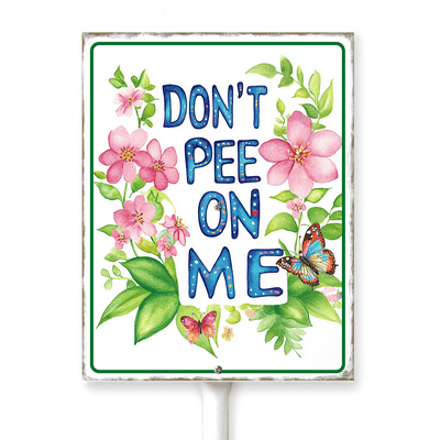 Kurmntregon Don't Pee On Me Garden Sign With Stake No Poop And Pee Zone ...