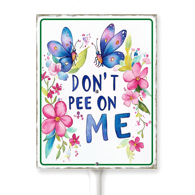 Kurmntregon Don't Pee On Me Garden Sign With Stake No Poop And Pee Zone ...