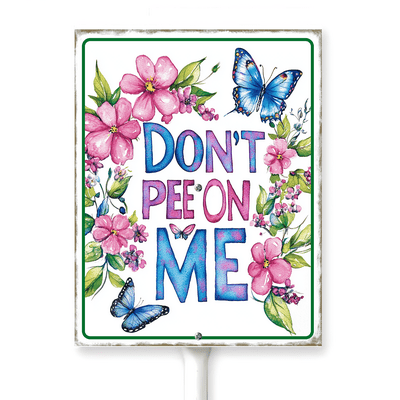 Kurmntregon Don't Pee On Me Garden Sign With Stake No Poop And Pee Zone ...