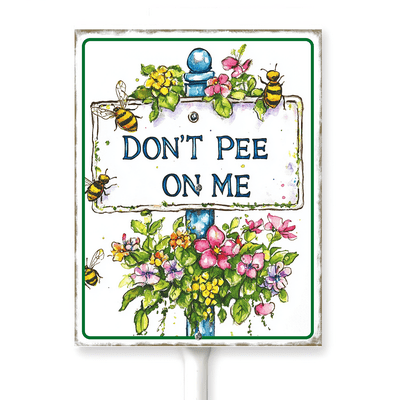 Kurmntregon Don't Pee On Me Garden Sign With Stake No Poop And Pee Zone ...