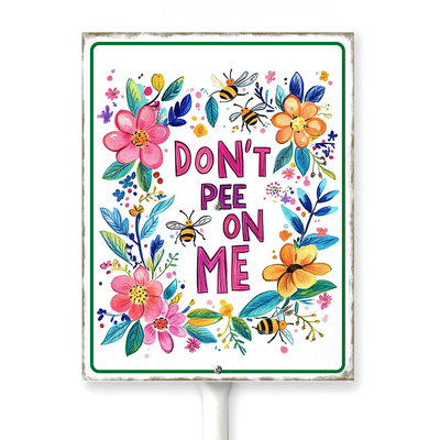 Kurmntregon Don't Pee On Me Garden Sign With Stake No Poop And Pee Zone ...