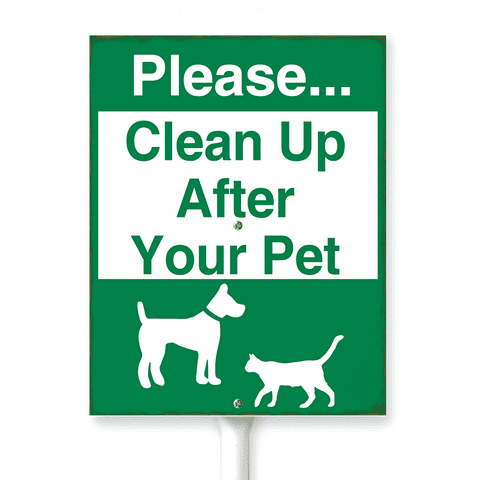 Kurmntregon No Pee Or Poop Dog Sign With Stake Clean Up After Your Pet ...