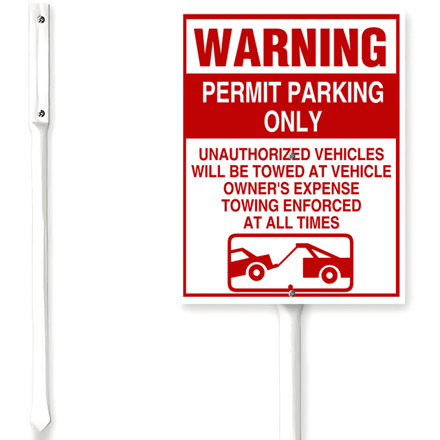 Kurmntregon Permit Parking Only Sign With Stake Reserved Parking Sign ...