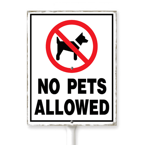 Kurmntregon No Pets Allowed Yard Sign With Stake No Dog Allowed Farm ...