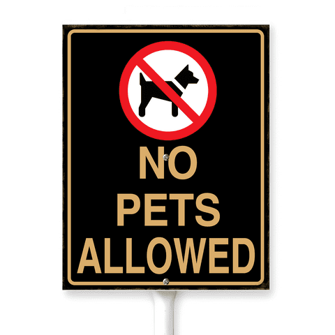 Kurmntregon No Pets Allowed Yard Sign With Stake No Dogs Allowed ...