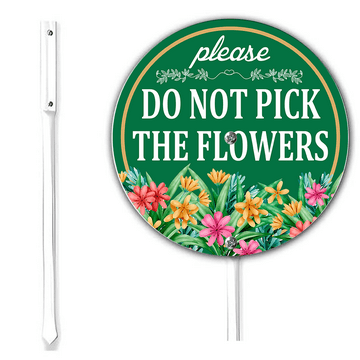 Kurmntregon Do Not Pick The Flowers Yard Sign With Stake Garden Caution ...