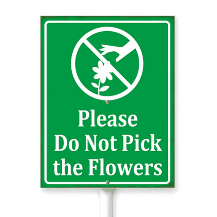 Kurmntregon Do Not Pick The Flowers Yard Sign With Stake Keep Off ...