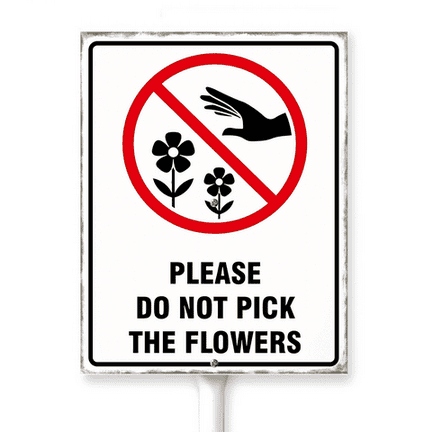 Kurmntregon Do Not Pick Flowers Yard Sign With Stake Keep Off Flowers ...