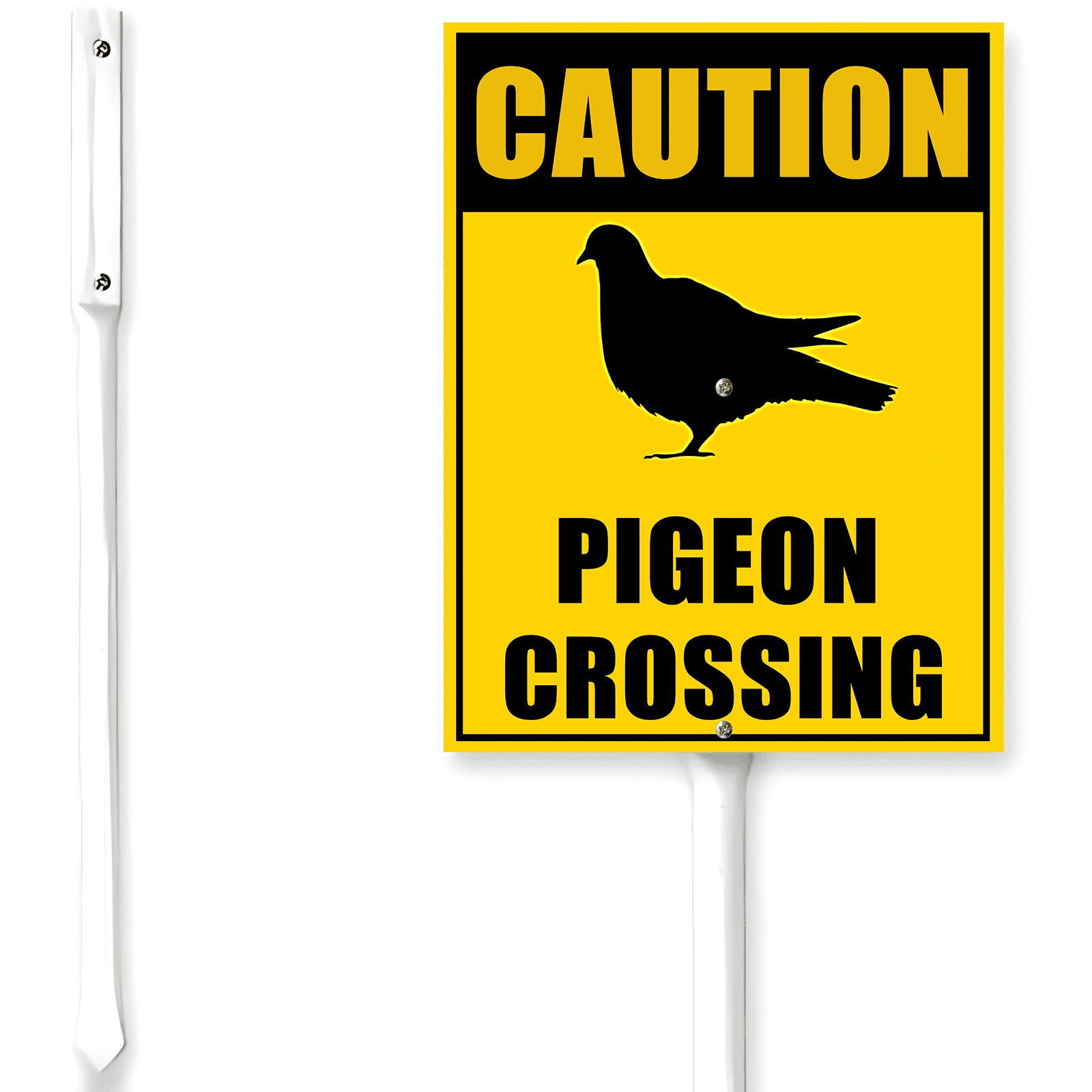 Kurmntregon Pigeon Crossing Sign With Stake Slow Down Sign For ...