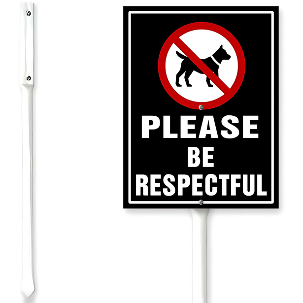 Kurmntregon Please Be Respectful Sign With Stake No Dog Poop Or Pee ...