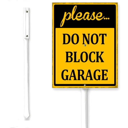 Kurmntregon Please Do Not Block Garage Sign No Parking Yard Sign With ...