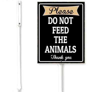 Kurmntregon Please Do Not Feed The Animals Sign With Stake Private ...