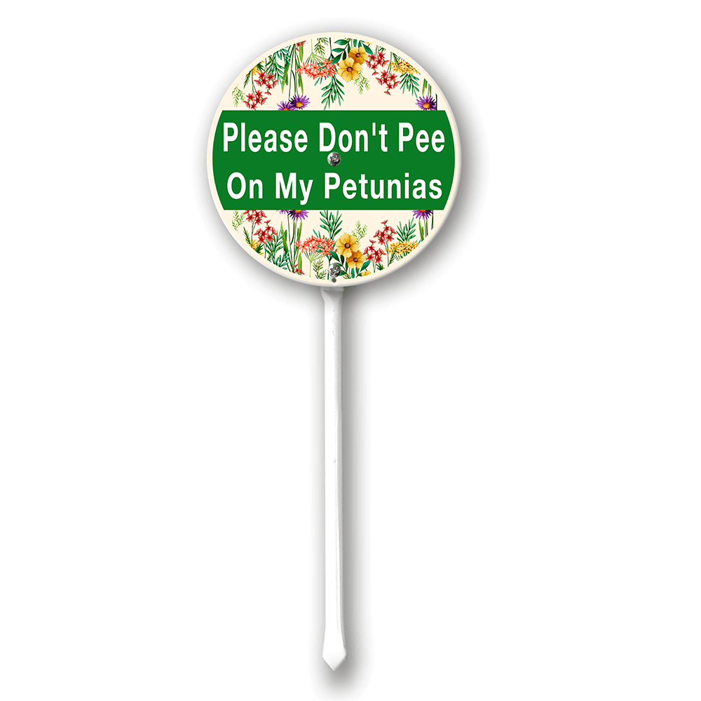 Kurmntregon Please Don't Pee On My Petunias Garden Sign With Stake Keep ...
