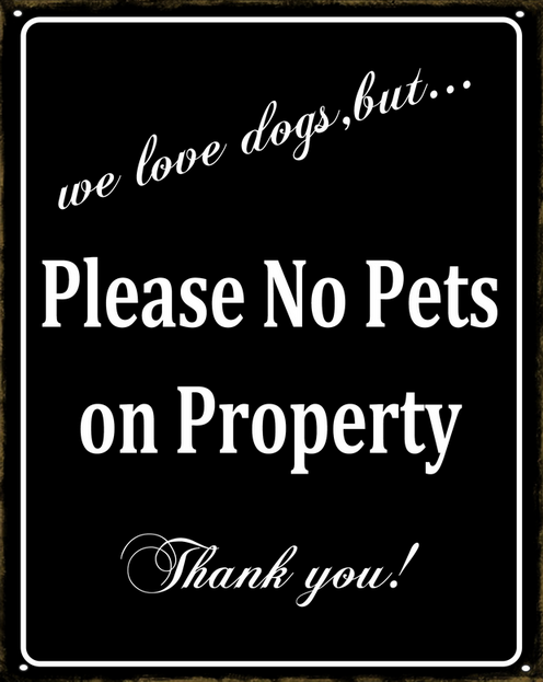 Kurmntregon Please No Pets On Property Aluminum Sign No Trespassing Zoo ...