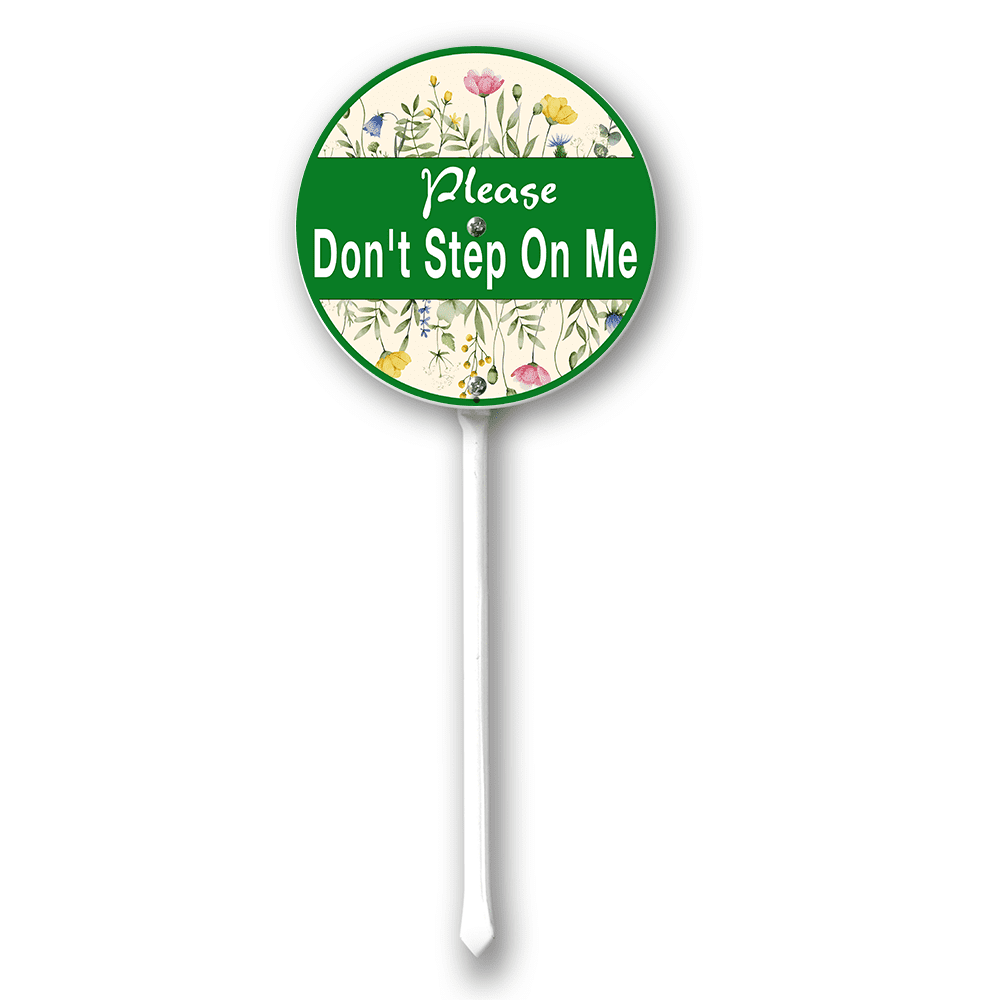 Kurmntregon Please Don't Step On Flowers Grass Sign With Stake Keep Off ...