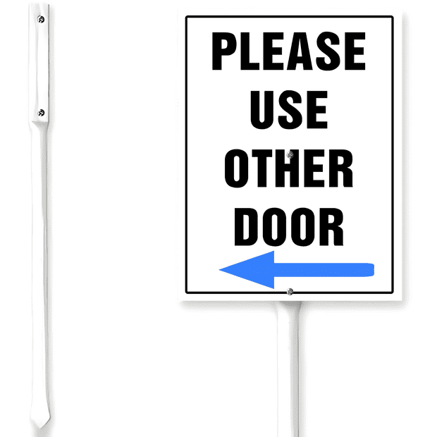 Kurmntregon Please Use Other Door Yard Sign With Stake 6x4.6inch Use ...