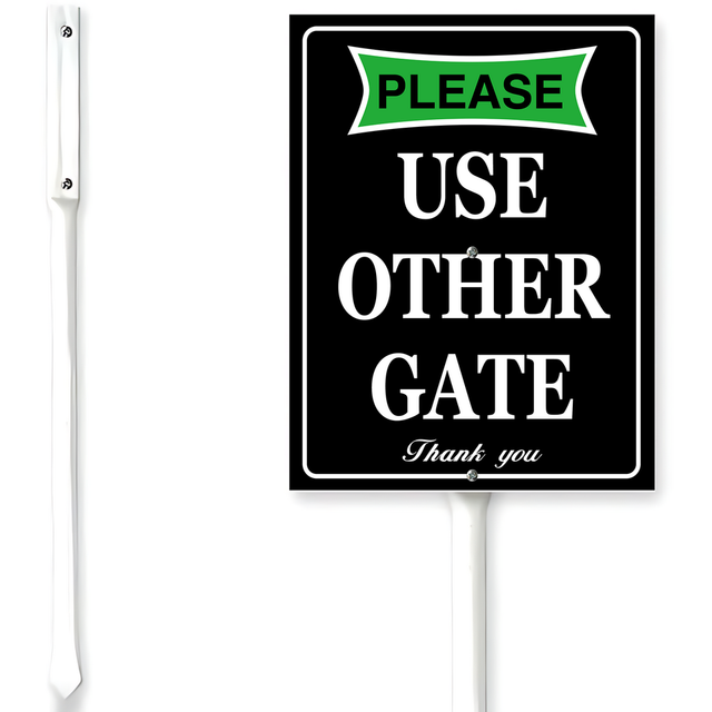 Kurmntregon Please Use Other Gate Yard Sign With Stake Caution Security ...