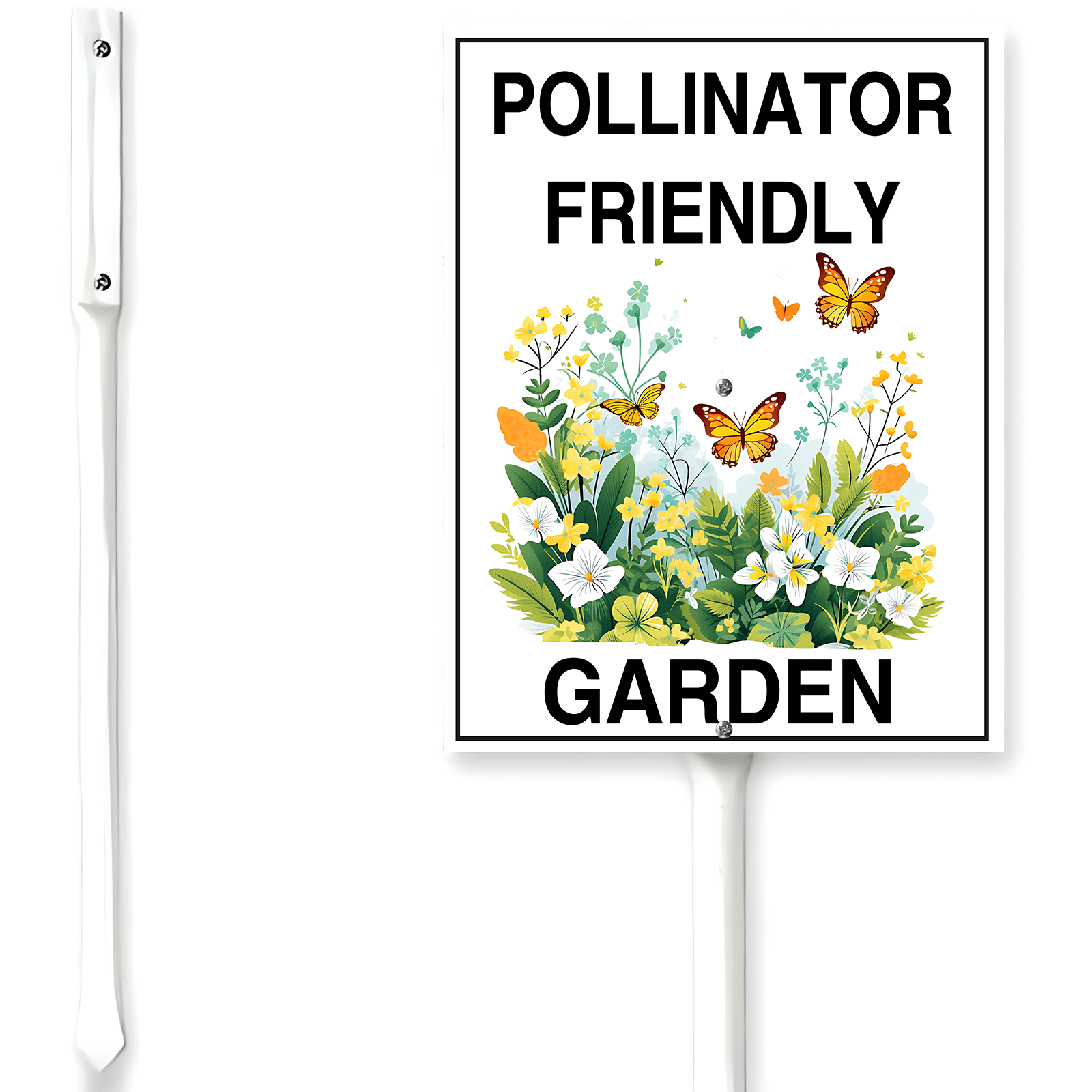Kurmntregon Pollinator Friendly Garden Sign With Stake Aluminium Sign ...