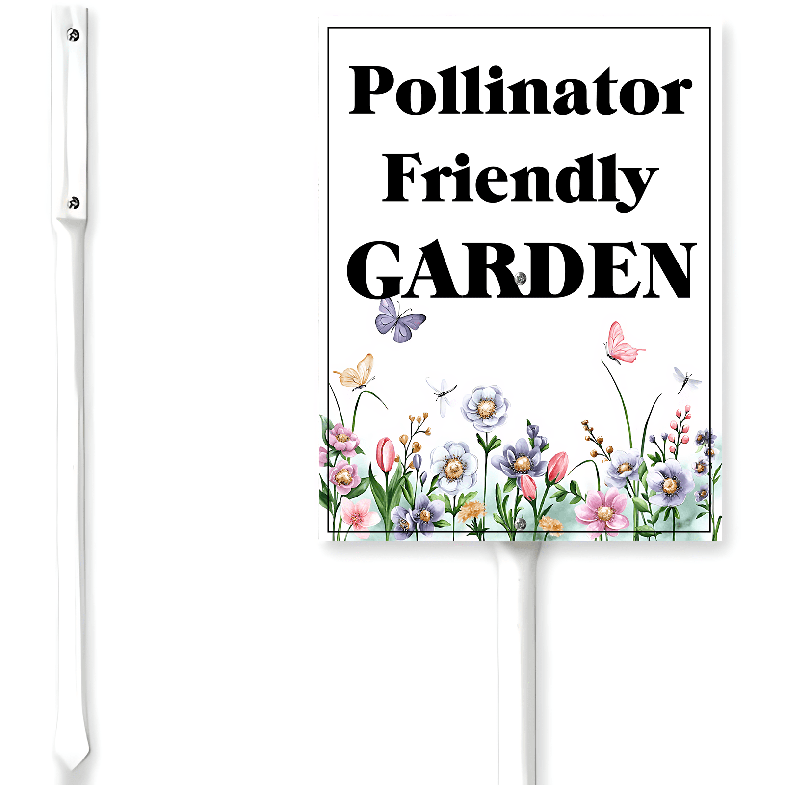 Kurmntregon Pollinator Friendly Garden Sign With Stake Aluminium Sign ...