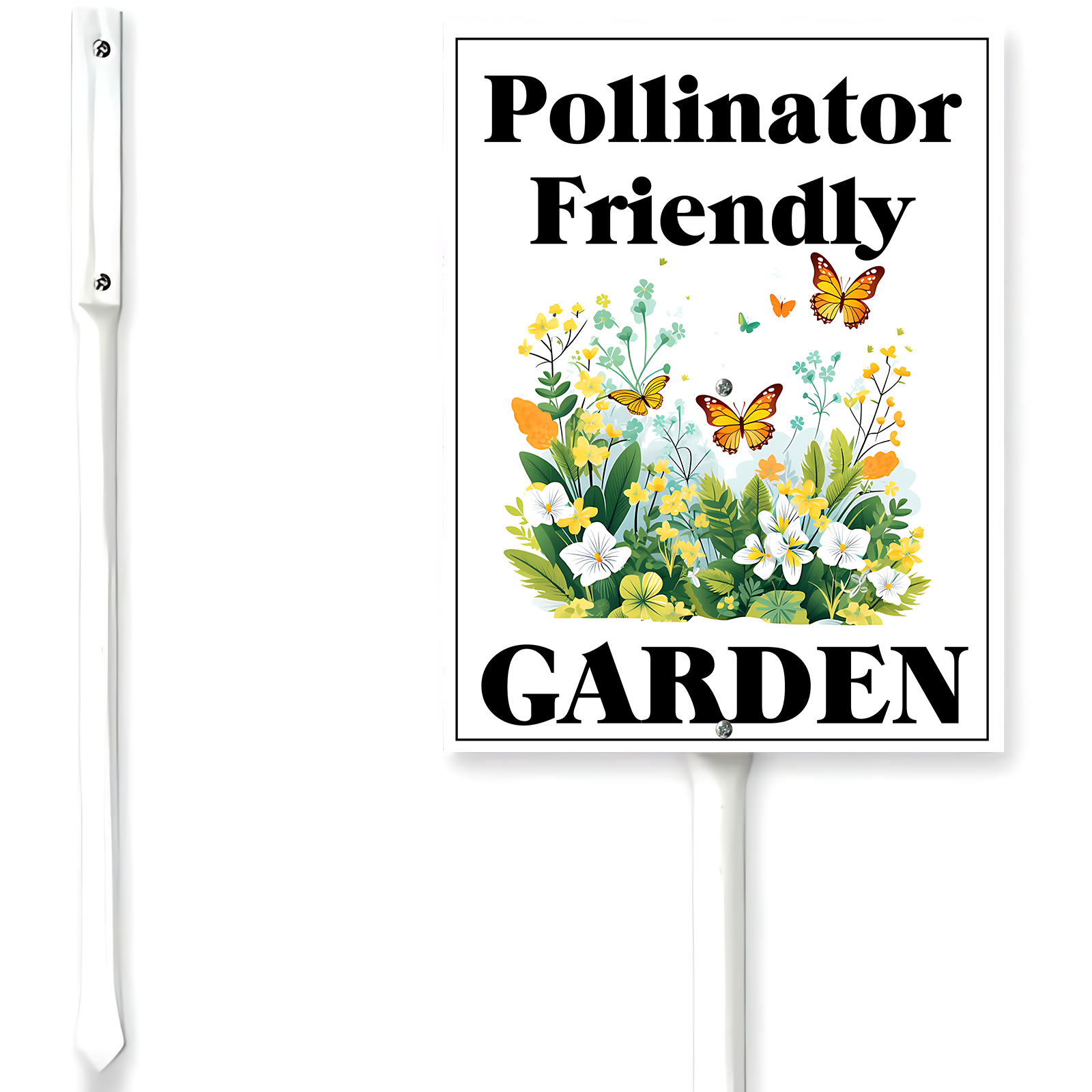 Kurmntregon Pollinator Friendly Garden Sign With Stake Aluminium Sign ...