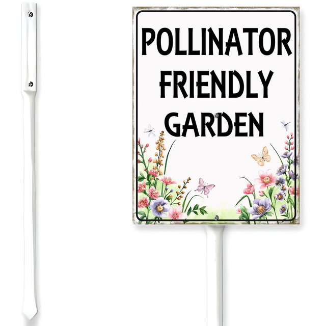 Kurmntregon Pollinator Friendly Garden Yard Sign Garden Sign With Stake ...
