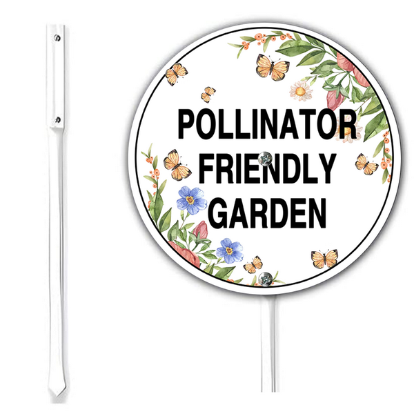 Kurmntregon Pollinator Friendly Garden Yard Sign With Stake Butterfly ...