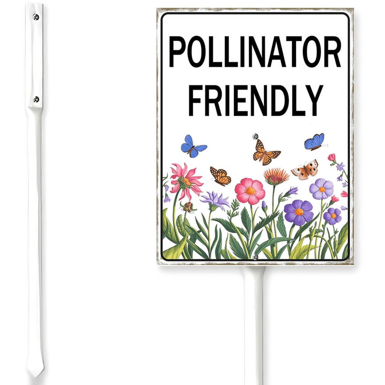Kurmntregon Pollinator Friendly Yard Sign Butterfly Garden Sign With ...