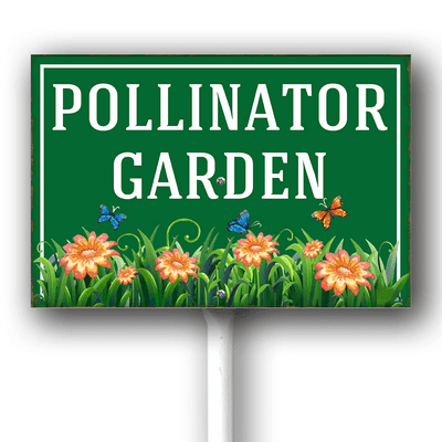 Kurmntregon Pollinator Garden Yard Sign With Stake No Mow Zone ...