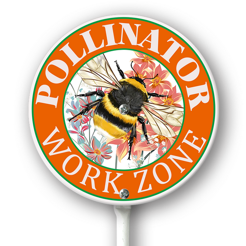 Kurmntregon Pollinator Work Zone Garden Sign Pollinators Friendly Yard ...