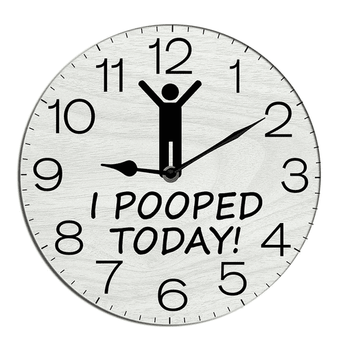 Kurmntregon Poop Wall Clock I Pooped Today Wall Clock Bathroom Wall ...