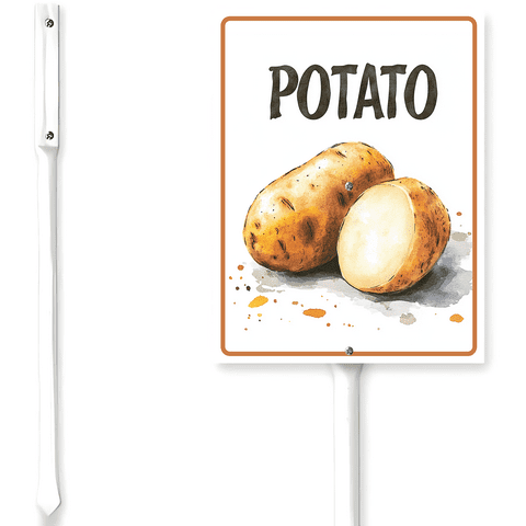 Kurmntregon Potato Garden Sign With Stake Vegetables Fruit Plant Marker ...