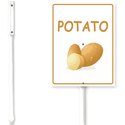 Kurmntregon Potato Sign With Stake Vegetable Garden Marker For Yard ...